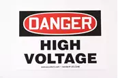 Accuform 3.5 X 5 Danger HV Label | acflelc248vsp | ohcanadasupply.ca
